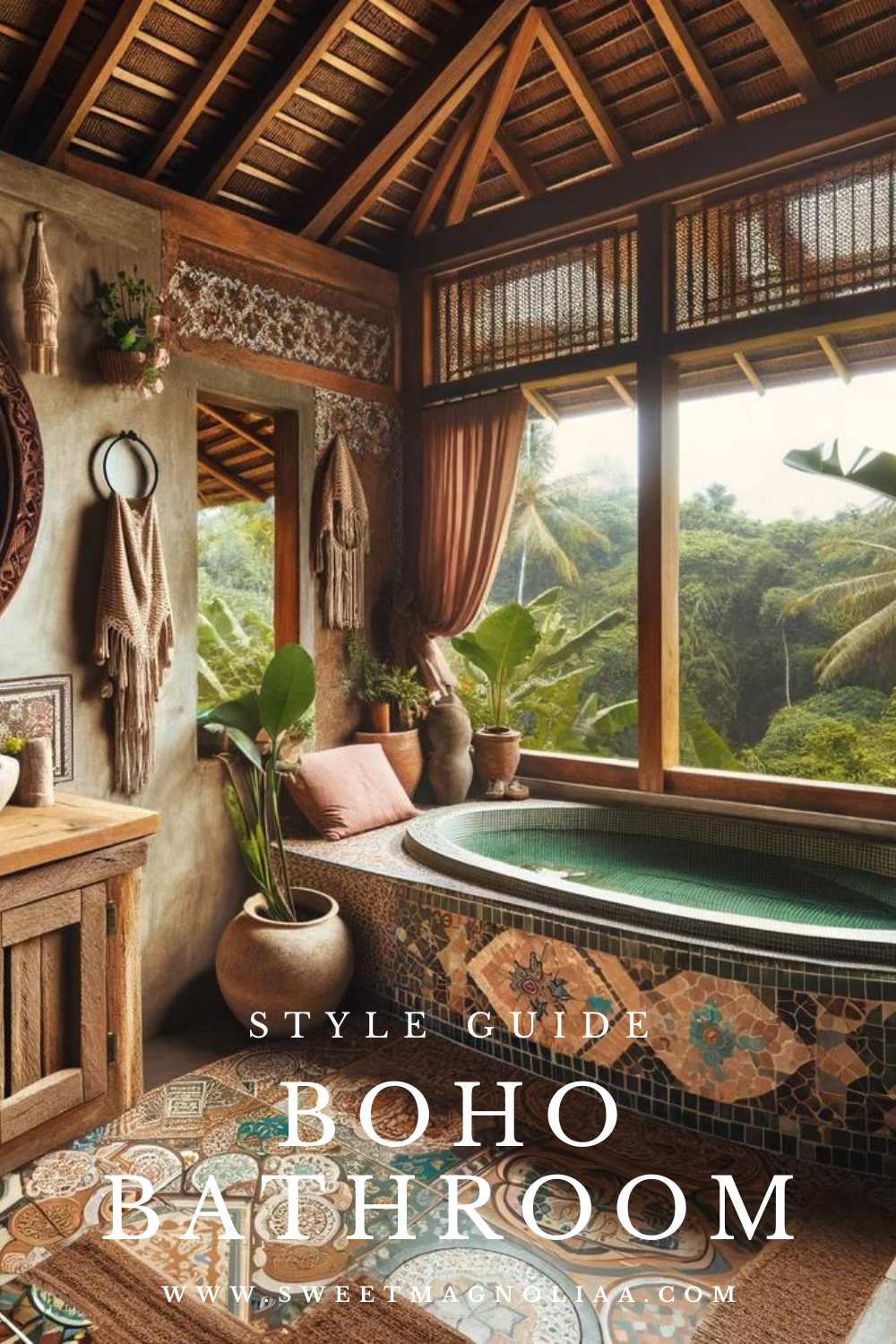 Transform Your Bathroom into a Boho Oasis - Sweet Magnoliaa
