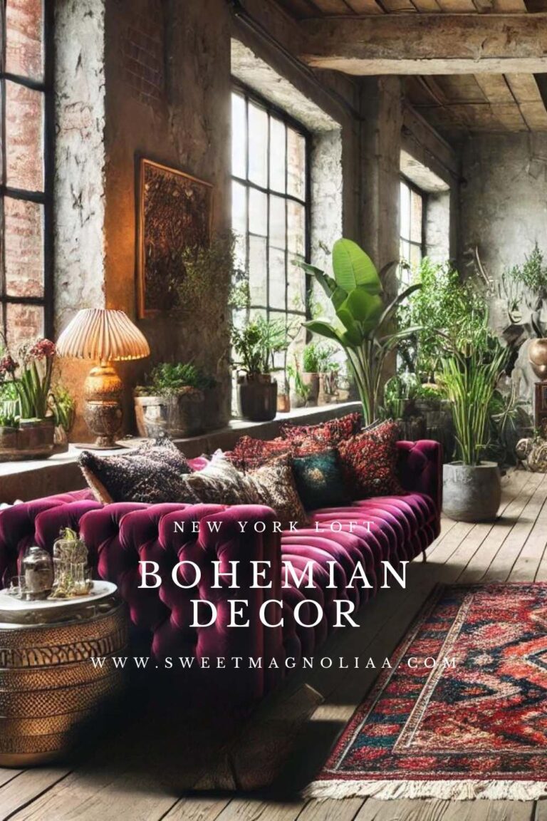 New York Loft Meets Boho Decor: Interior Design Fusion - Sweet Magnoliaa