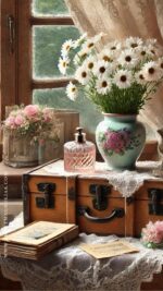 Shabby Chic Spring Cottage Decor with Vintage Charm