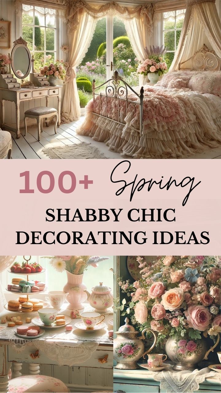 Shabby Chic Spring Cottage Decor with Vintage Charm