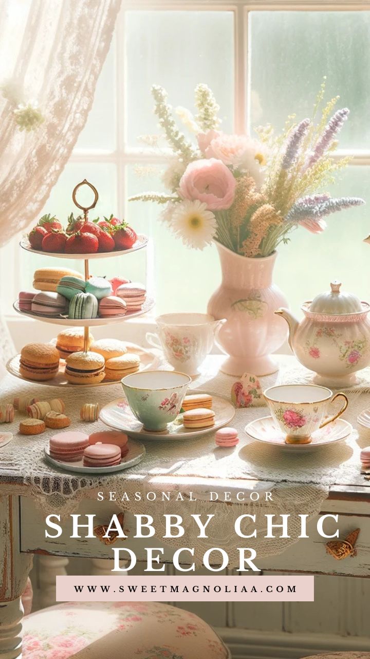Shabby Chic Spring Cottage Decor with Vintage Charm