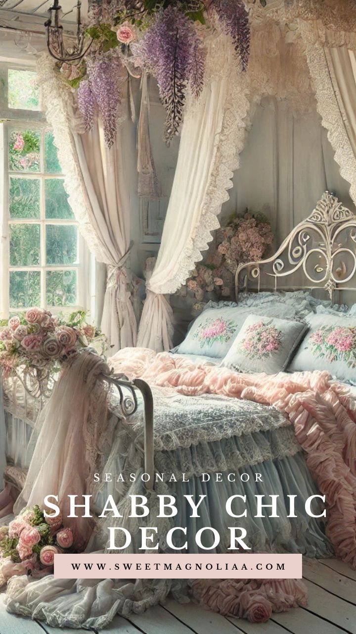 Shabby Chic Spring Cottage Decor with Vintage Charm